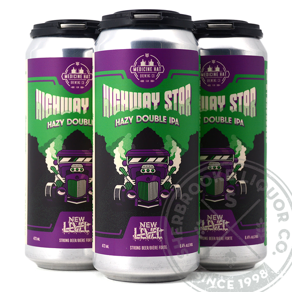 NEW LEVEL MEDICINE HAT HIGHWAY STAR HAZY DOUBLE IPA 4C – Sherbrooke Liquor