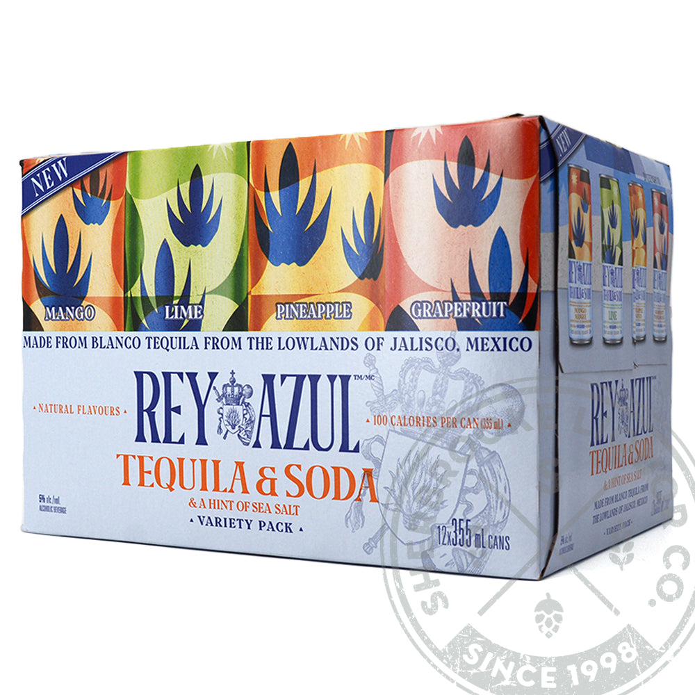 REY AZUL TEQUILA & SODA VARIETY PACK 12C – Sherbrooke Liquor